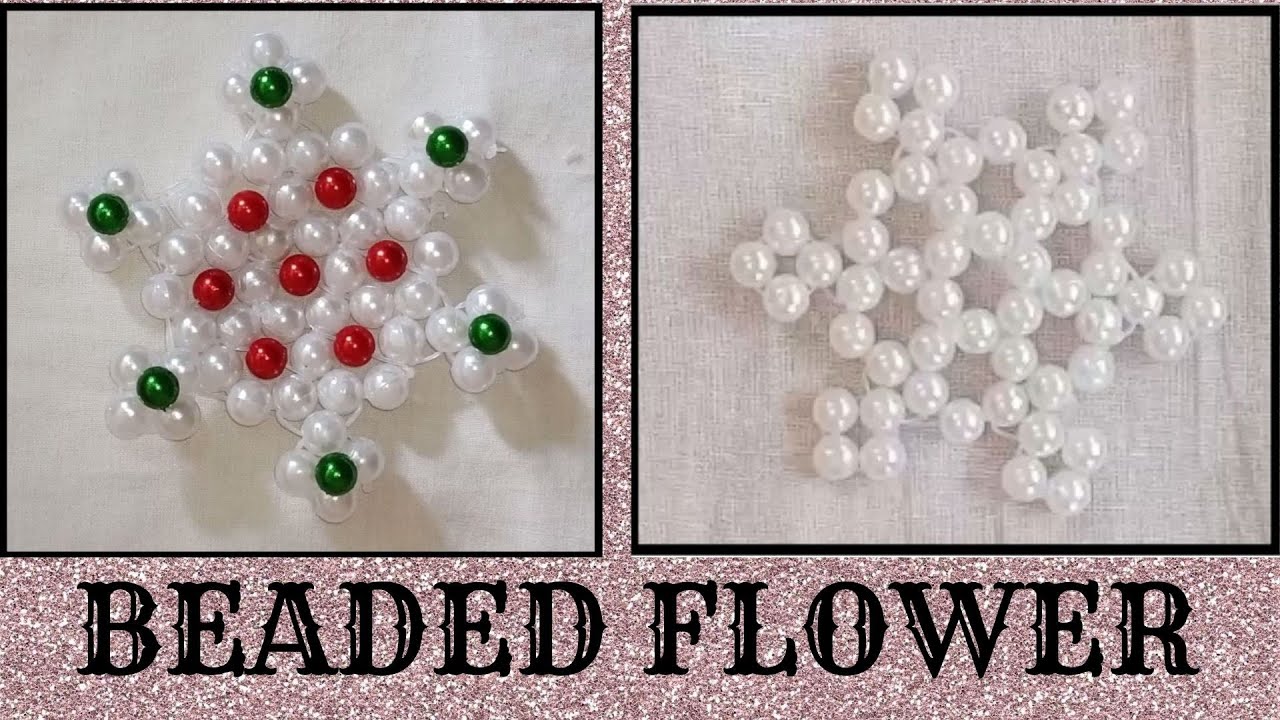 Beaded Flower Rangoli/ Classical Rangoli Made With White Mani/bead ...