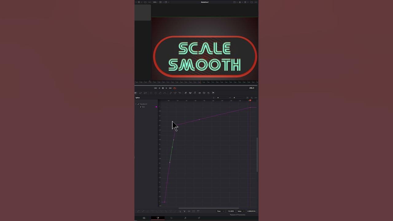 Davinci Resolve Spline Editor Smooth Scale #shorts - YouTube