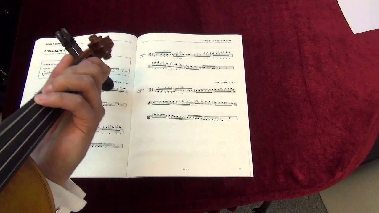 ABRSM Viola Grade 7 scales and arpeggios - Chromatic scale starting on ...