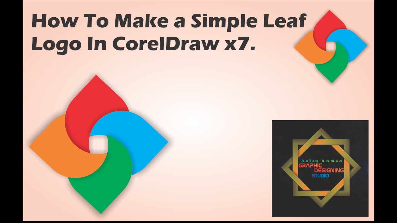 CorelDraw x7 Tutorial|Make a Simple Leaf Logo | By Design Studio - YouTube