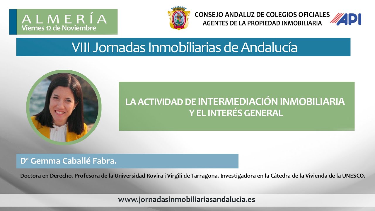 La actividad de intermediación inmobiliaria. VIII Jornadas ...