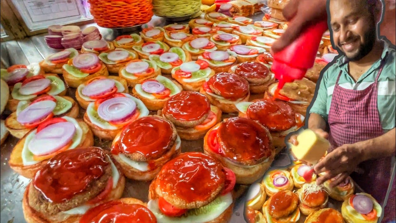 Pune's Famous Burger joint | Making 50 Burgers in 5 mins | Indian ...