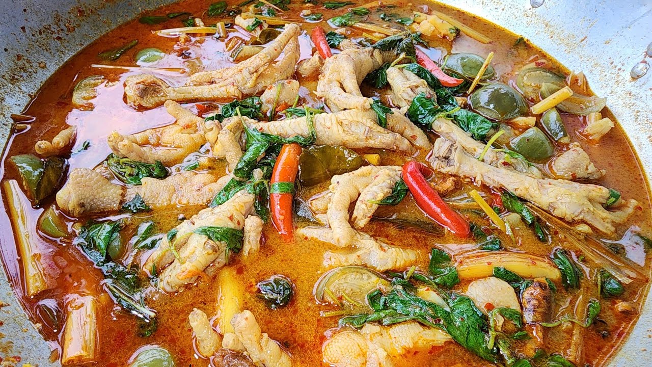How to make chicken leg soup National. Very. #Khmer cuisine #Khmer chef ...