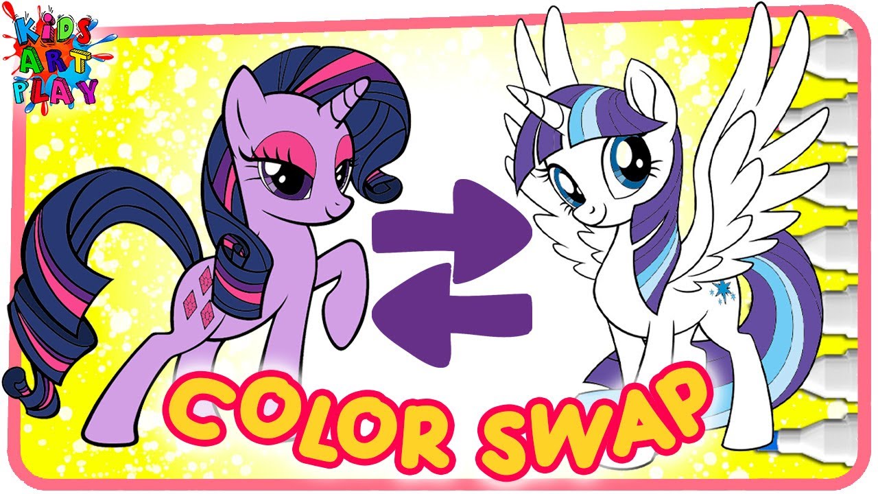 MLP My Little Pony Twilight Sparkle And Rarity COLOR SWAP!!! Coloring ...