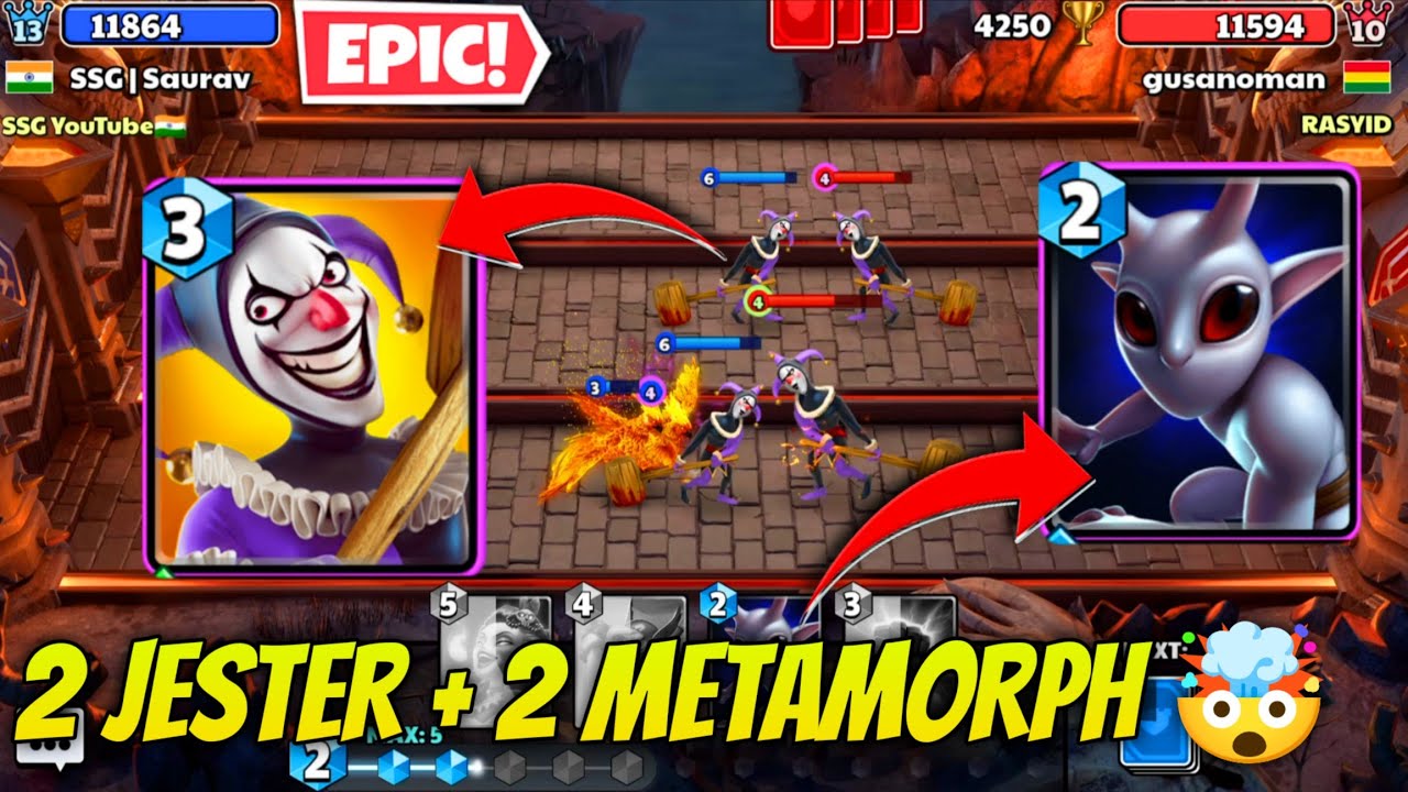 Castle Crush: Epic Battle - Gameplay Walkthrough - Two Jester + Two Metamorph Deck (Android, iOS ...