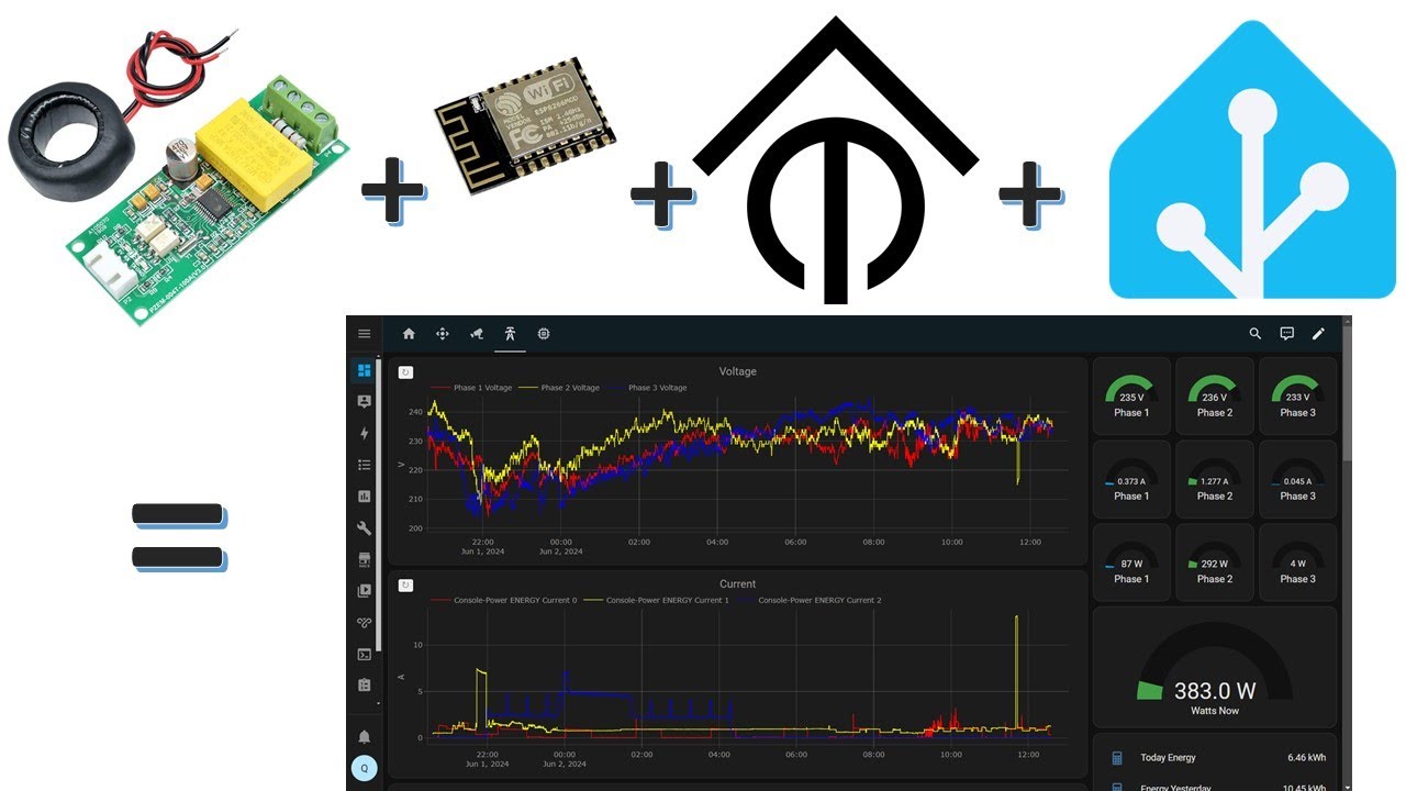 Three phase energy monitor | IoT base Power Monitor | Home assistant ...