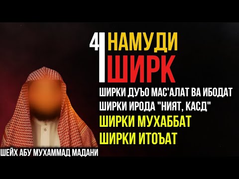 Чаҳор навъи ШИРК. Шейх Абу Муҳаммад Мадани حفظه الله ورعاه.