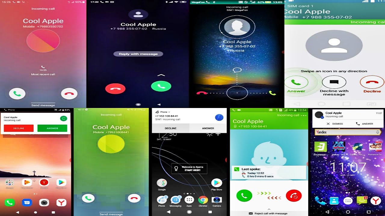 9 incoming calls / screen recording of different models( #samsung #lg # ...