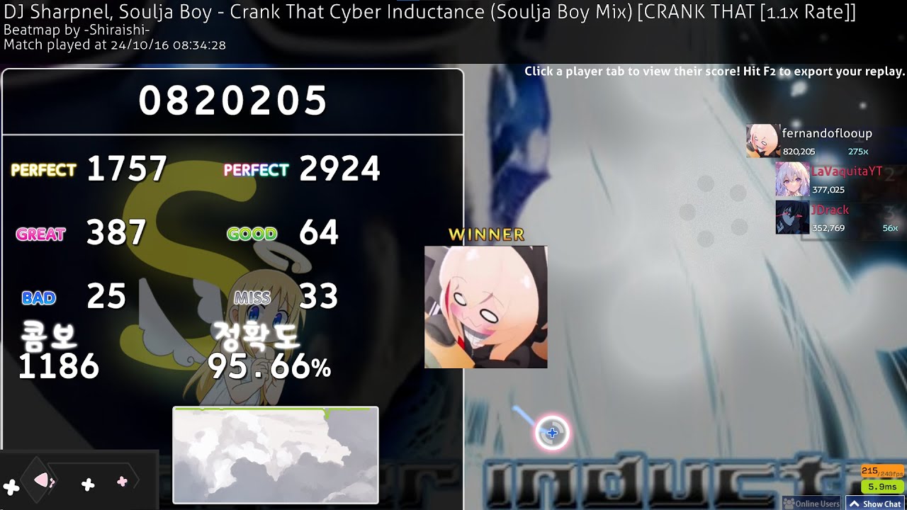 [osu!mania] DJ Sharpnel - Crank That Cyber Inductance (Soulja Boy Mix ...