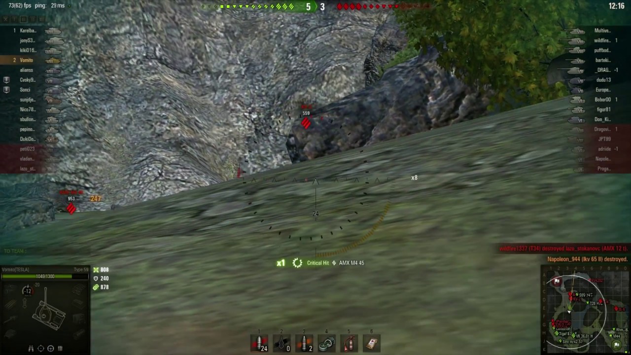 Lucky Ricochet Hits another tank - YouTube