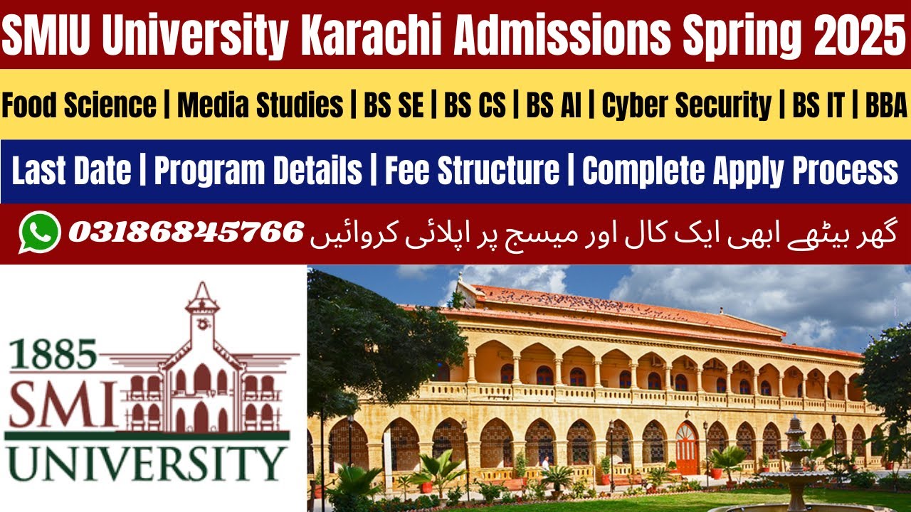 Sindh Madressatul Islam University Karachi Admission Spring 2025 | SMIU ...