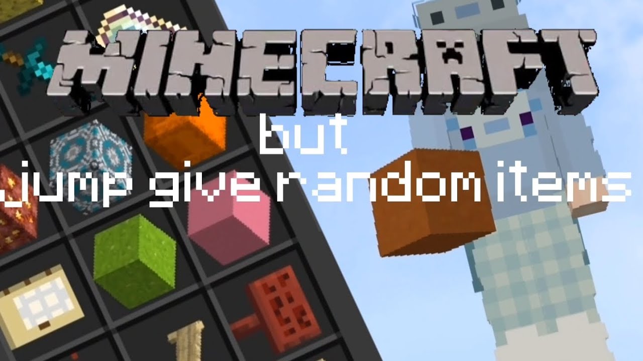 Minecraft but if I jump give me random items(EP.1)@craftysky3 - YouTube