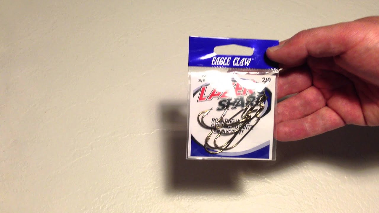 Eagle Claw 2/0 Razor Sharp Hook Review - YouTube