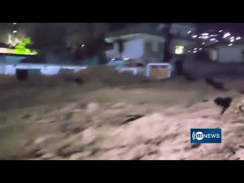 Heavy flooding in Pul-e-Khumri city, Baghlan | سرازیر شدن سیلاب سنگین در شهر پلخمری، ولایت بغلان