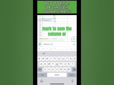 How To Enter A Formula In Google Sheets Mobile? - YouTube