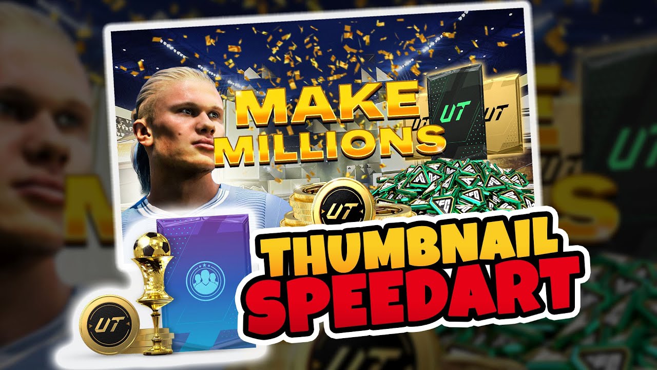 EA FC 24 Thumbnail Speedart PSD 🎨 - YouTube