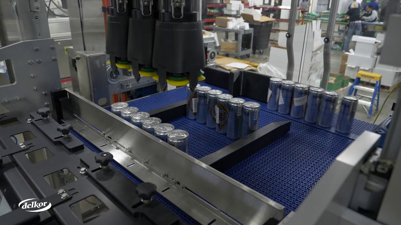 Fully Automated Canned Wine Cartoning System - YouTube