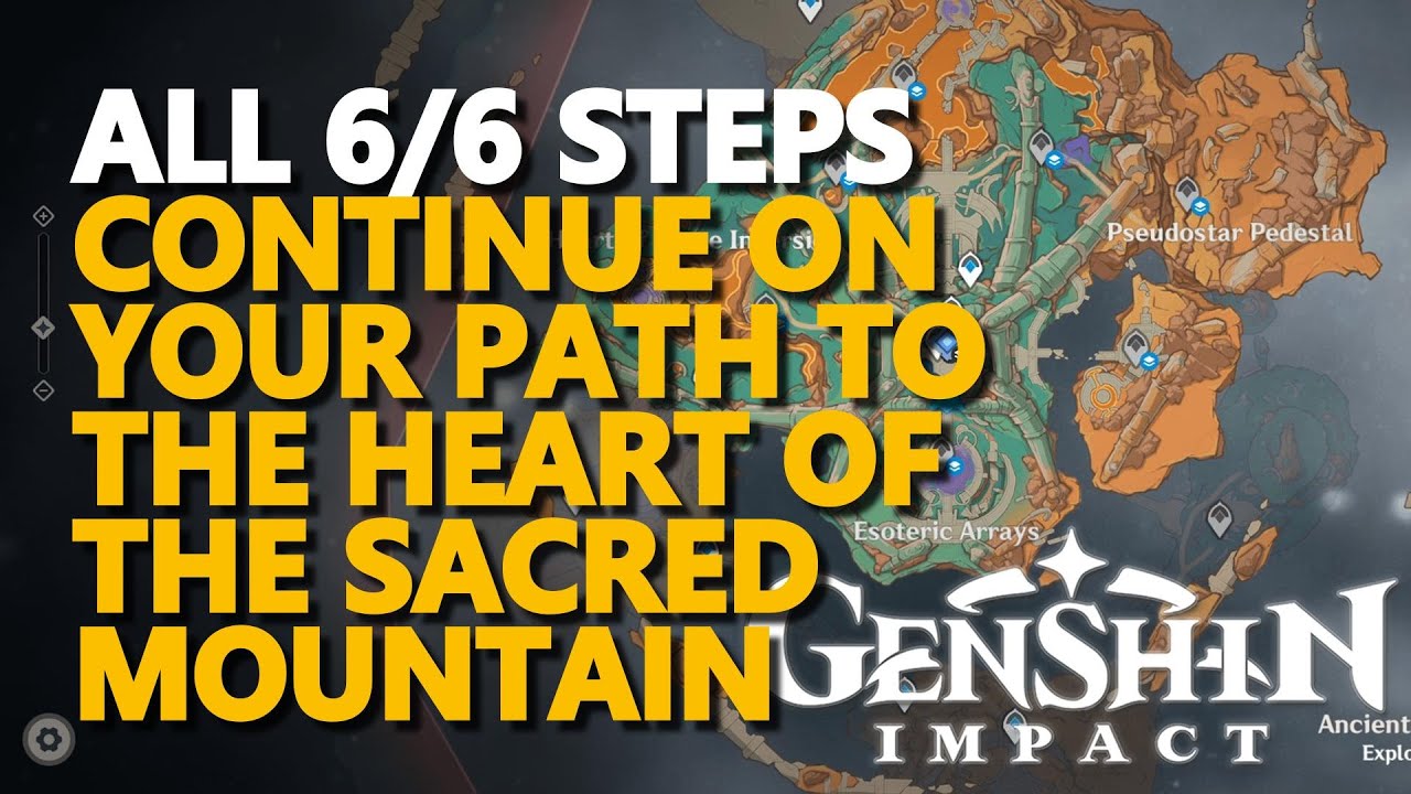 Continue on your path to the Heart of the Sacred Mountain Genshin ...