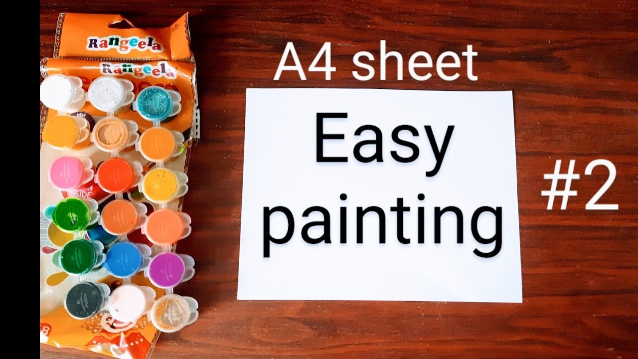 A4 sheet rangeela colours ||Easy rainbow sky watercolor painting for ...