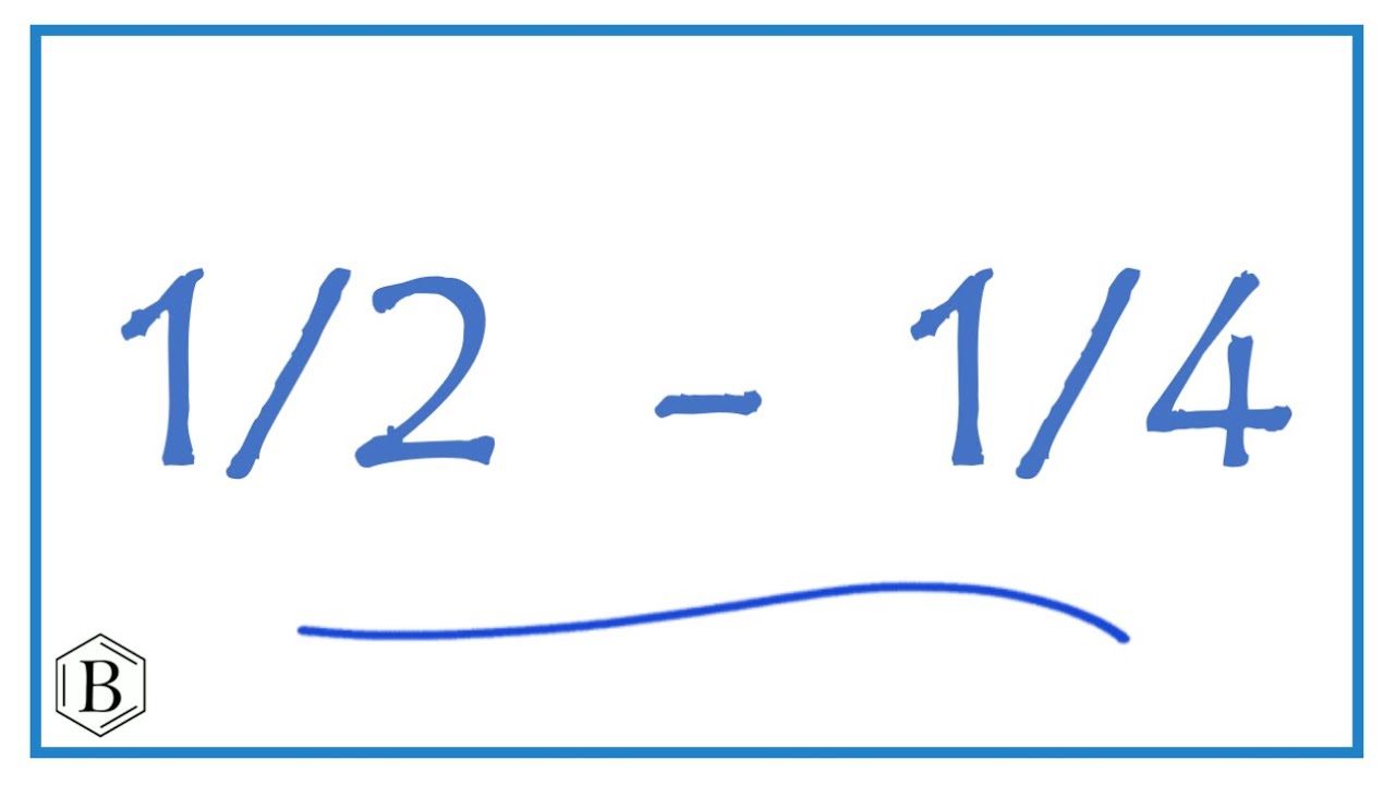 How To Find 1 2 1 4 1 2 Minus 1 4 YouTube