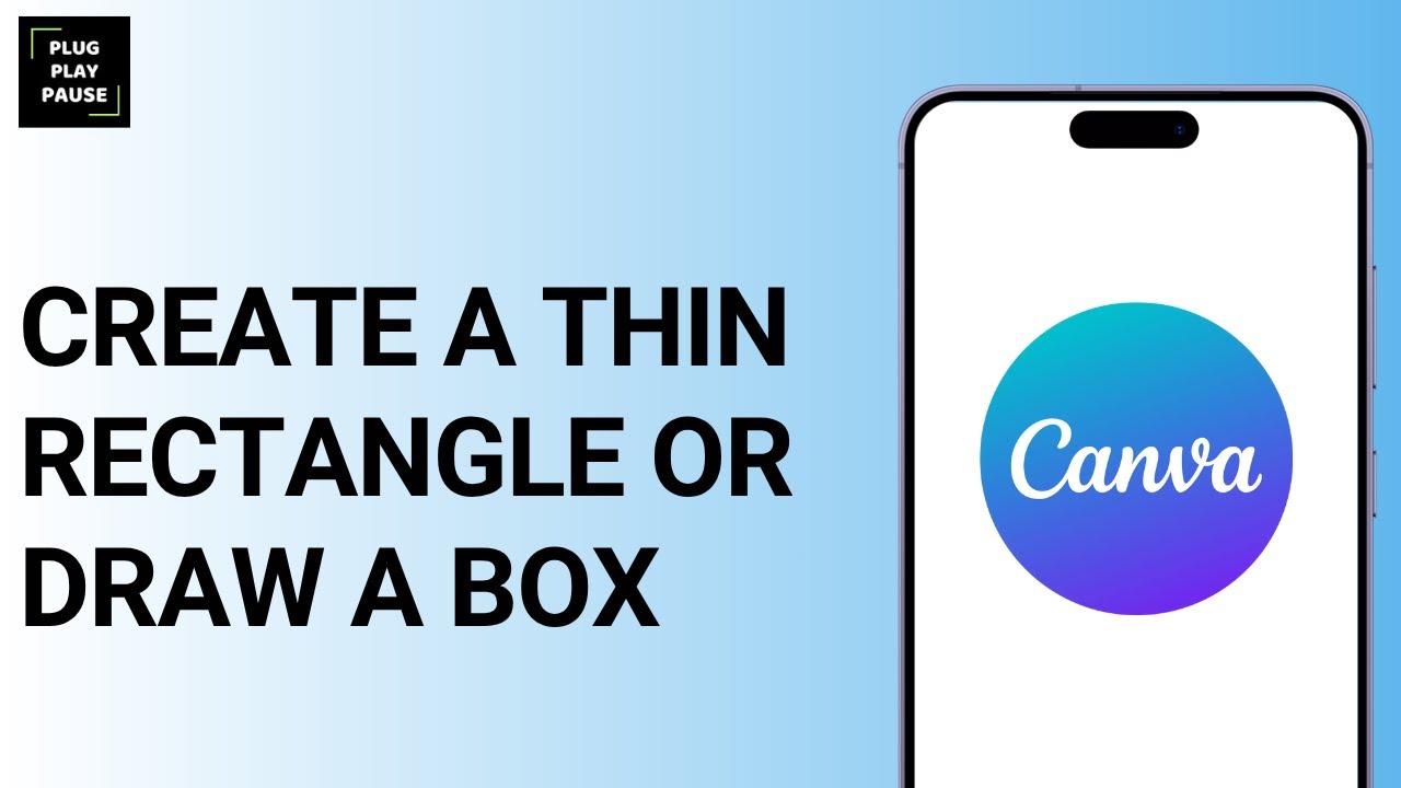 HOW TO CREATE A THIN RECTANGLE OR DRAW A BOX IN CANVA - YouTube