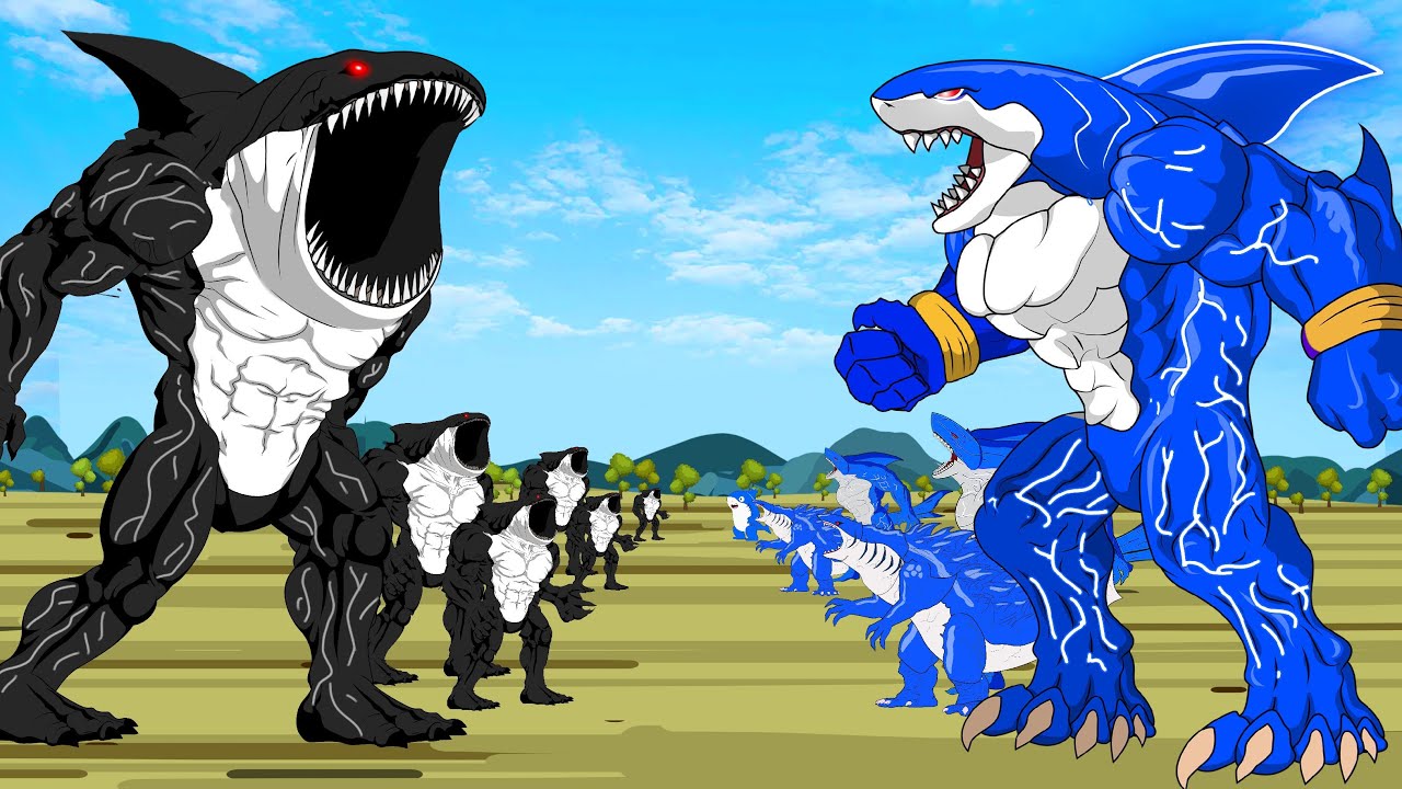 EVOLUTION of DARK BLOOP vs BLUE SHARKZILLA : Who Is The Next King Of ...