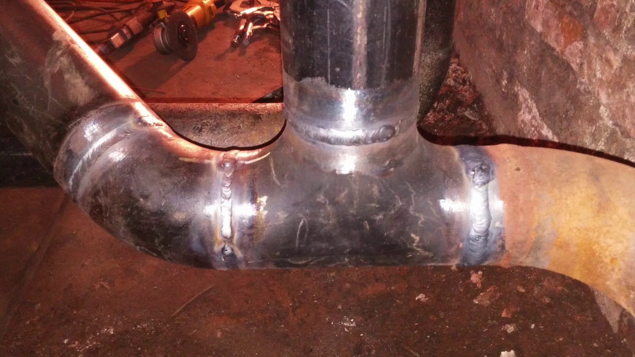 3" pipe repair from steam boiler - YouTube