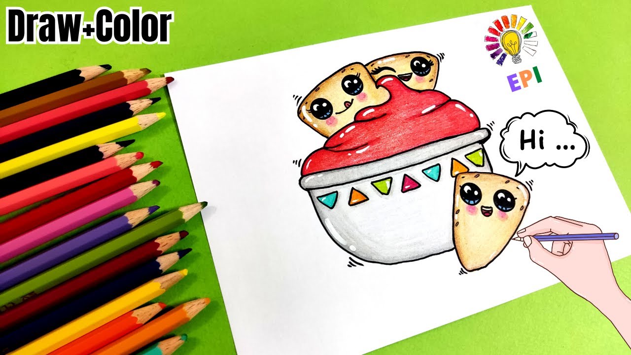 Learn to How to Draw and Painting Tortilla Chip - Step By Step - YouTube