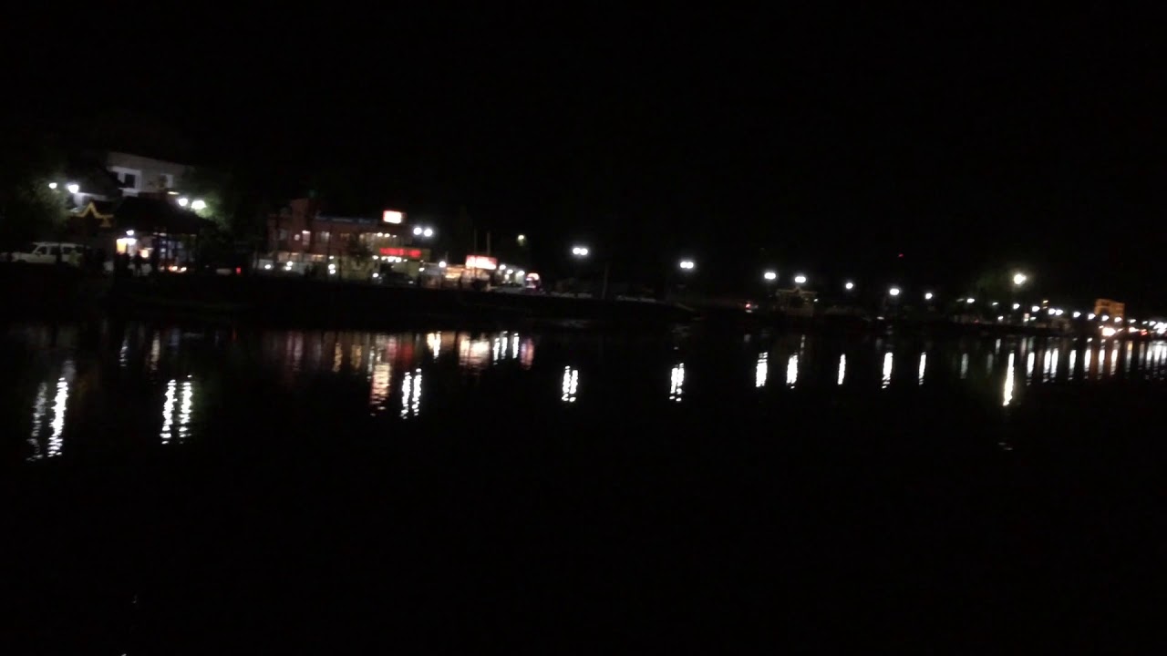 Dal lake scene at night from Houseboat - YouTube