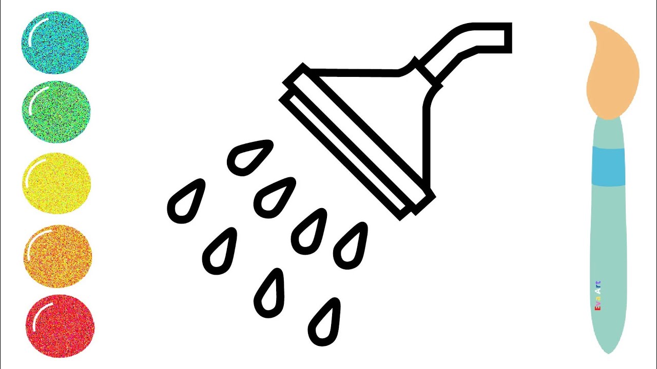 Draw a Shower for Kids| Easy Drawing | Come Disegnare e Colorare per ...