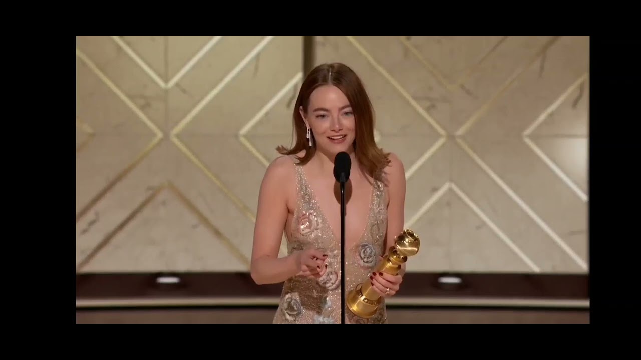 Emma Stone Wins Golden Globe - YouTube