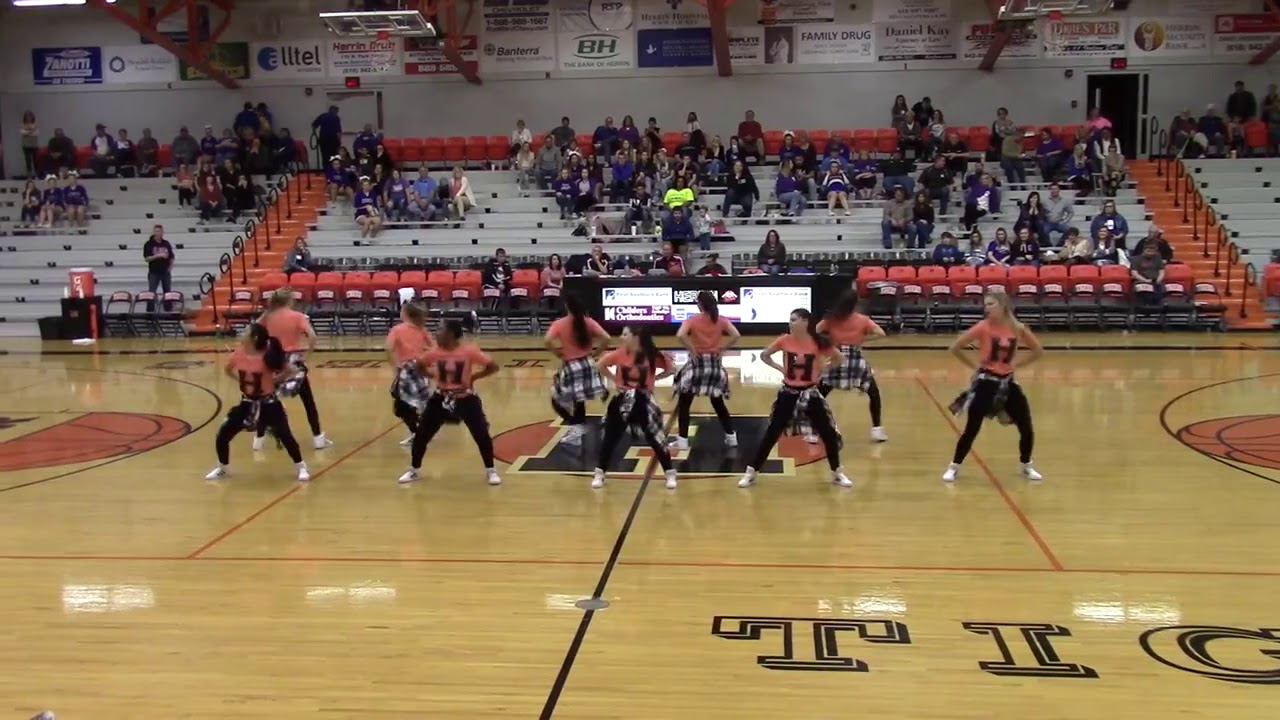 Herrin High School Dance Team Hip Hop Competition Routine 2017 - YouTube