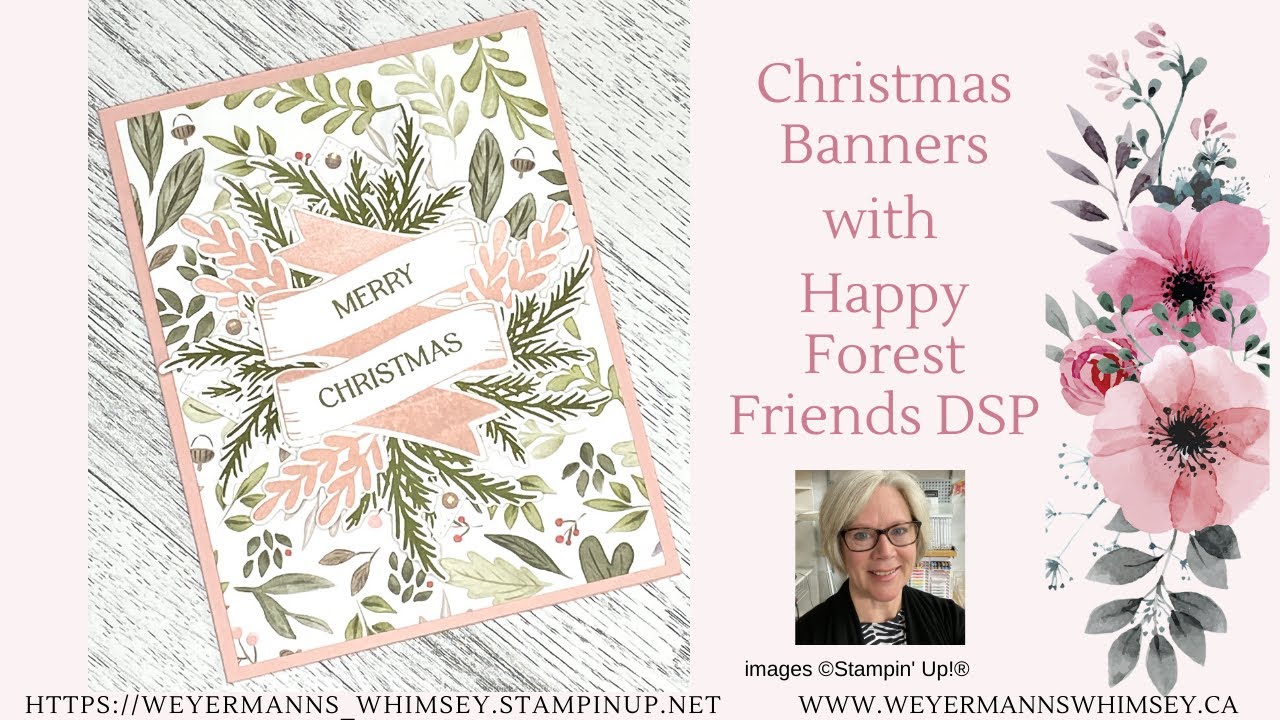 Christmas Banners bundle with Happy Forest Friends DSP card ideas - YouTube
