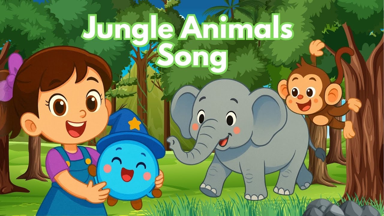 Jungle Animals Song 🐒🦁🌴 | Fun Animal Song for Kids - YouTube