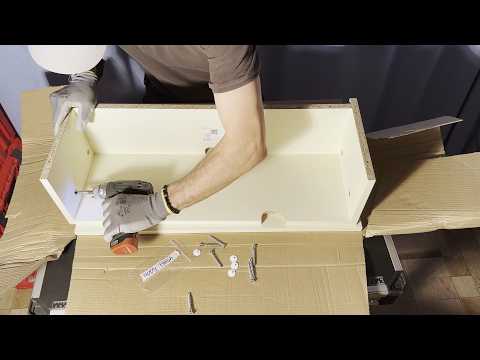 Assembling a bedside table with music | no words, just the process