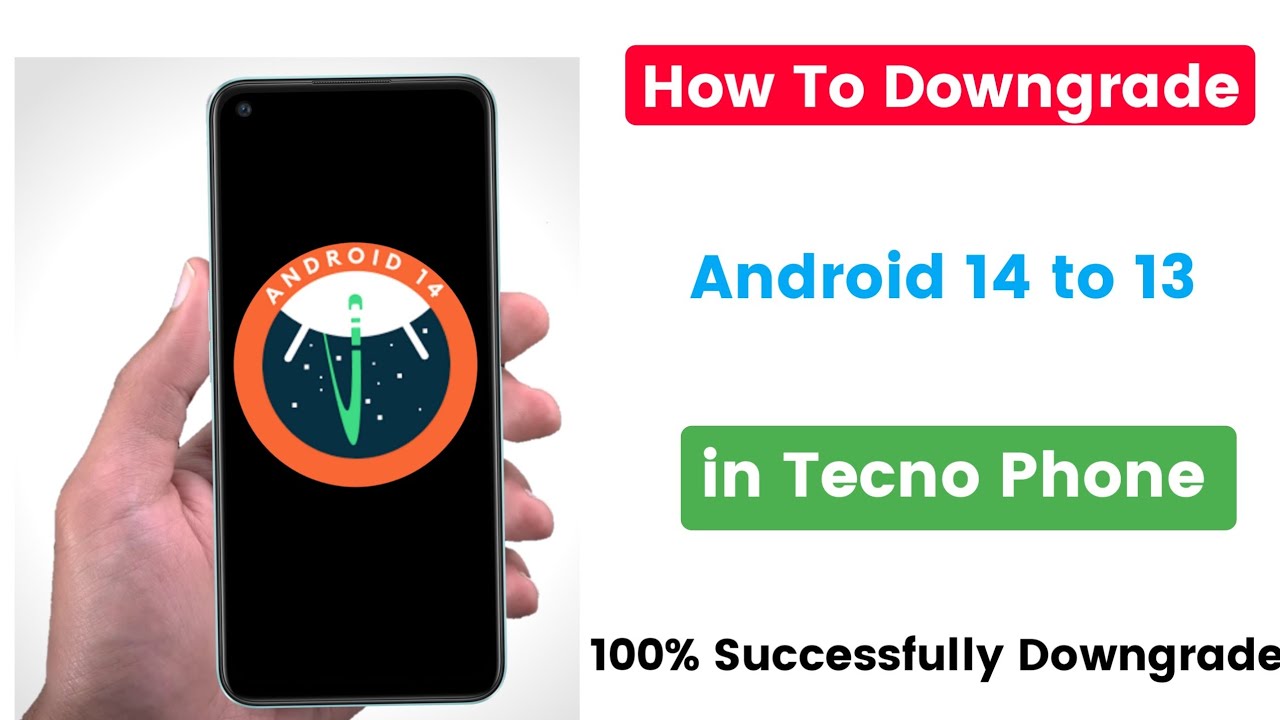 how to downgrade android 14 to 13 tecno - YouTube