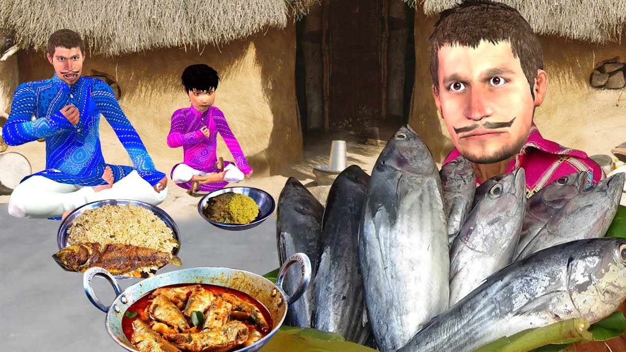 मछली सब्जियां खाना पकाने Fish Curry Cooking Comedy हिंदी कहानिया Hindi ...