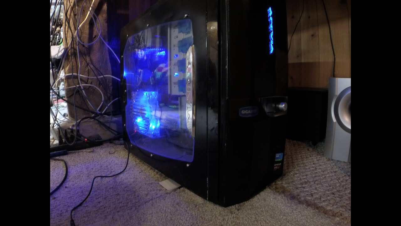 My gaming PC: Liquid cooled cpu, AMD 8 core processor, 16 GB RAM - YouTube