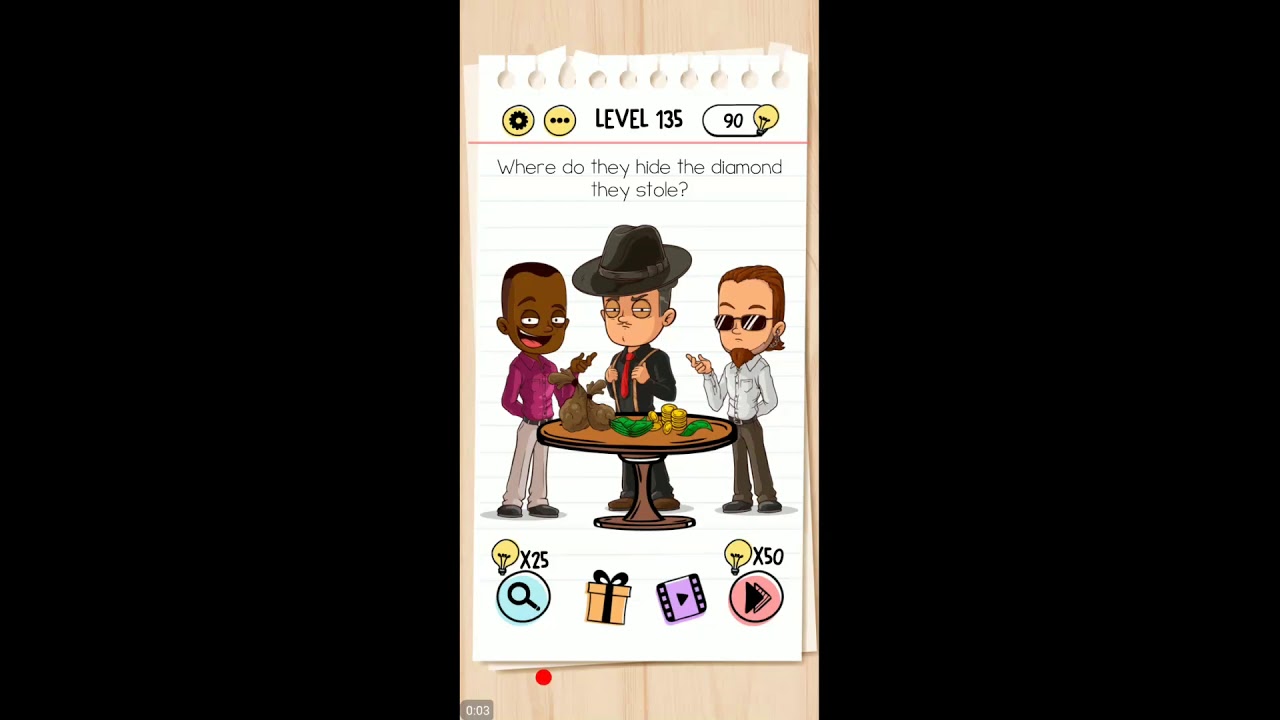 BRAIN TEST ANSWERS LEVELS 133 134 135 - YouTube