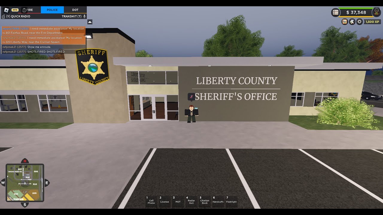Looking in doors of the new sheriff's office - YouTube