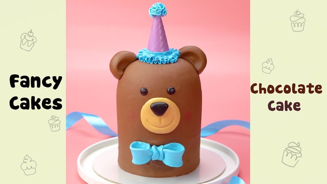 Cute Brown Bear Chocolate Cake - YouTube