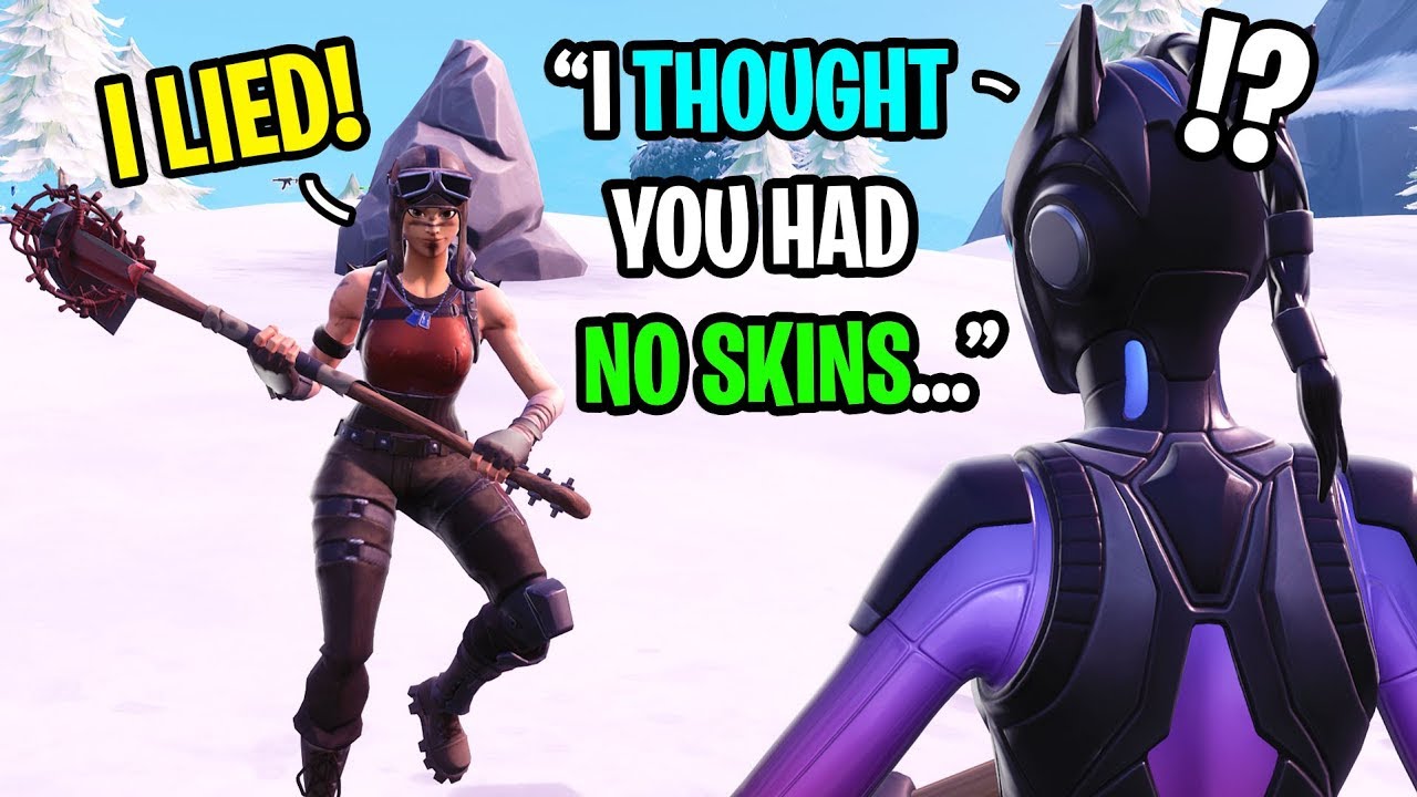 I pretended to be a fake noob THEN put on my RENEGADE RAIDER in ...