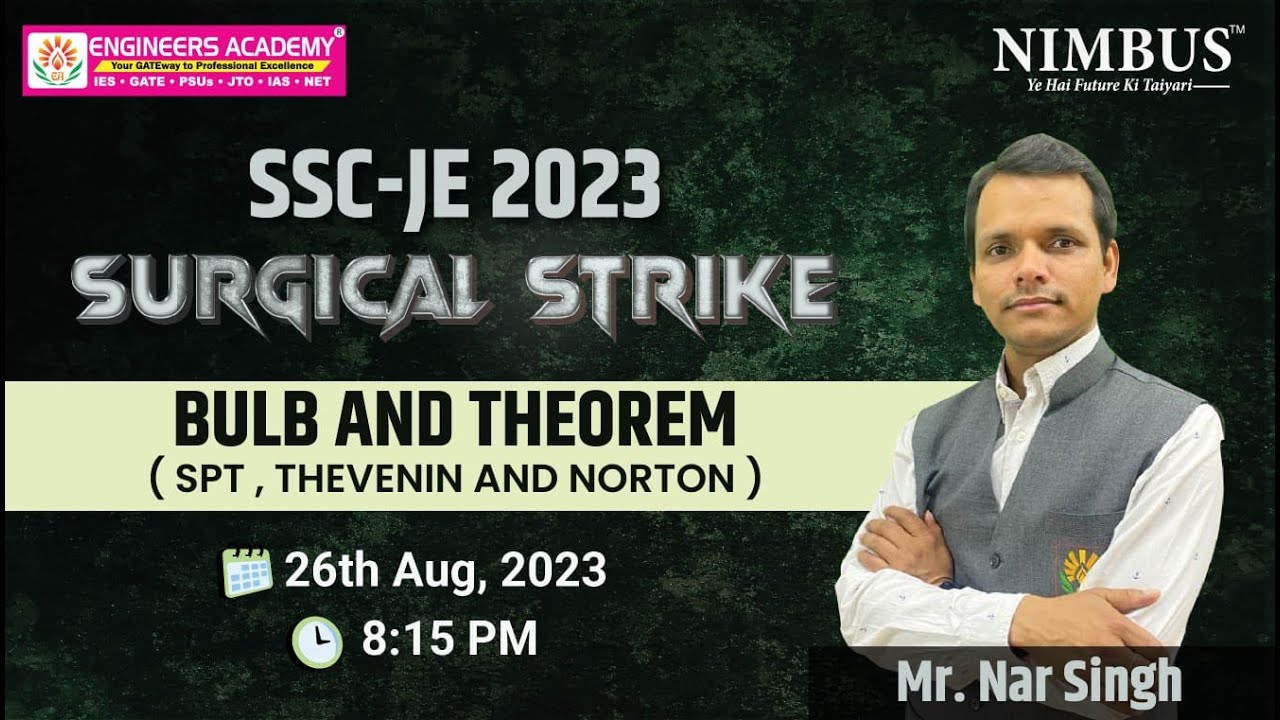 𝐒𝐮𝐫𝐠𝐢𝐜𝐚𝐥 𝐒𝐭𝐫𝐢𝐤𝐞 | Basic of Network for SSC JE 2023 (EE ) - 🔴 Live Class ...