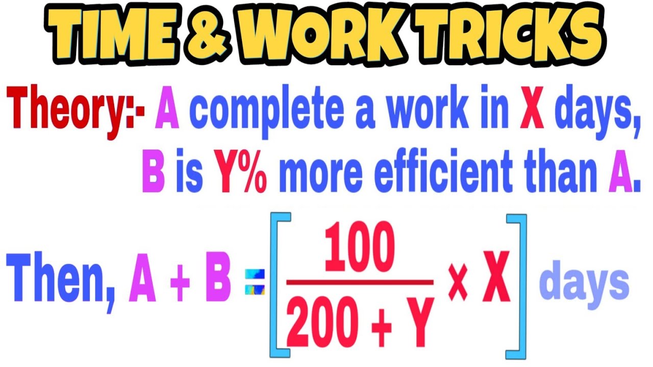 TIME AND WORK - Shortcut & Tricks (In Hindi) | SHORT TIME & TRICKS #39 ...