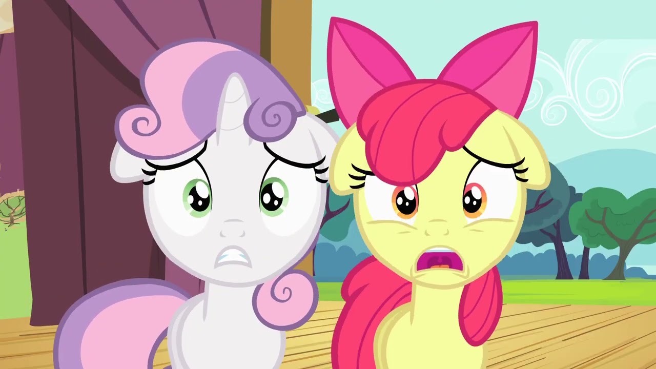 #3531636 - safe, screencap, apple bloom, sweetie belle, earth pony ...