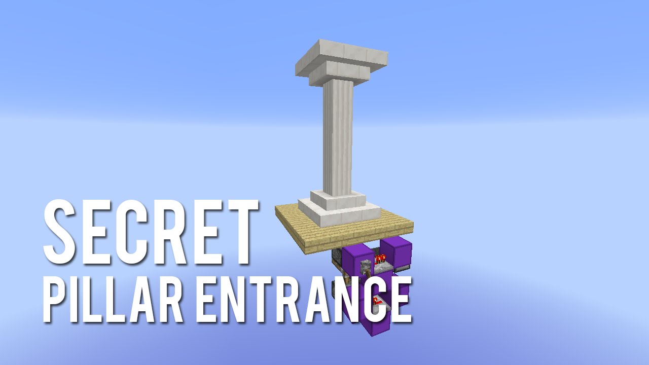 Redstone: Secret Pillar Entrance [Tutorial] - YouTube