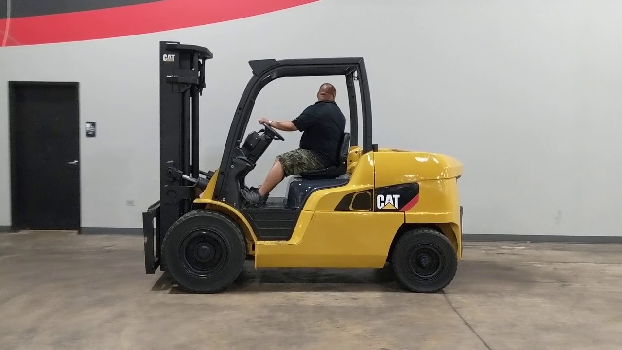 2018 Caterpillar DP50N1 11,000lb Pneumatic Diesel Forklift STK 7417 ...
