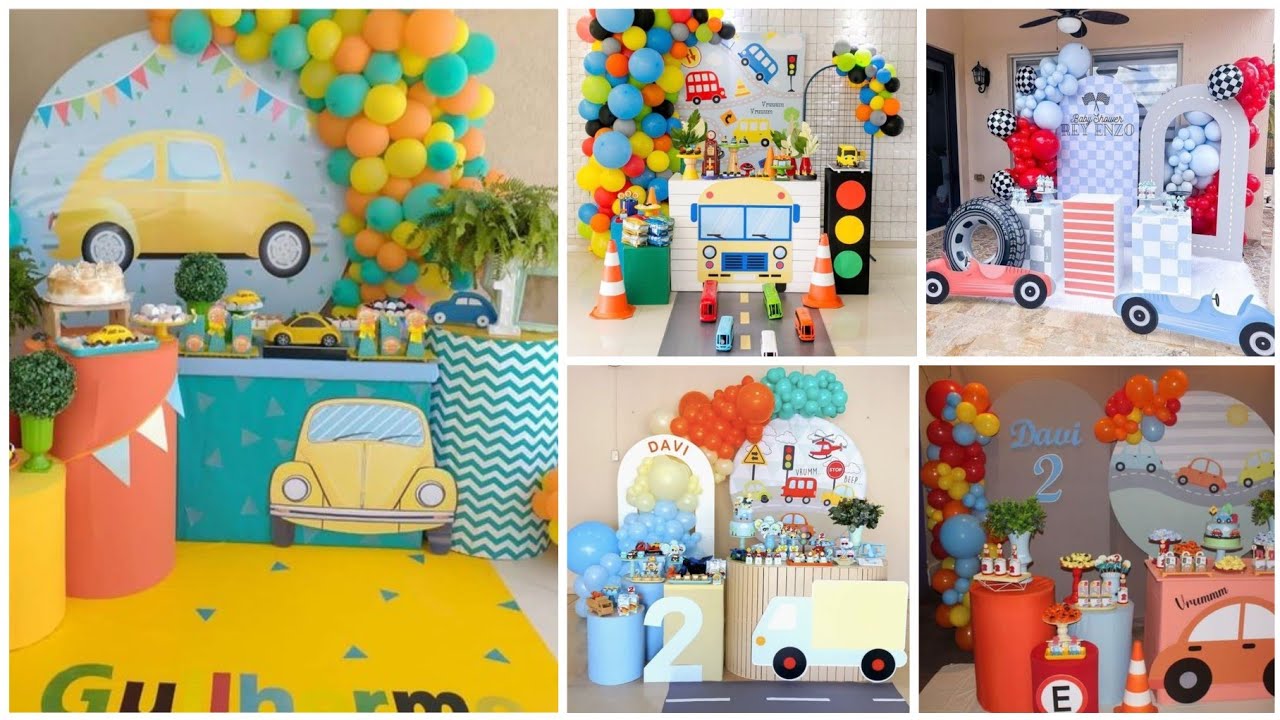 25 Best Car Theme Birthday Decorations || Car Theme Birthday Decoration ...