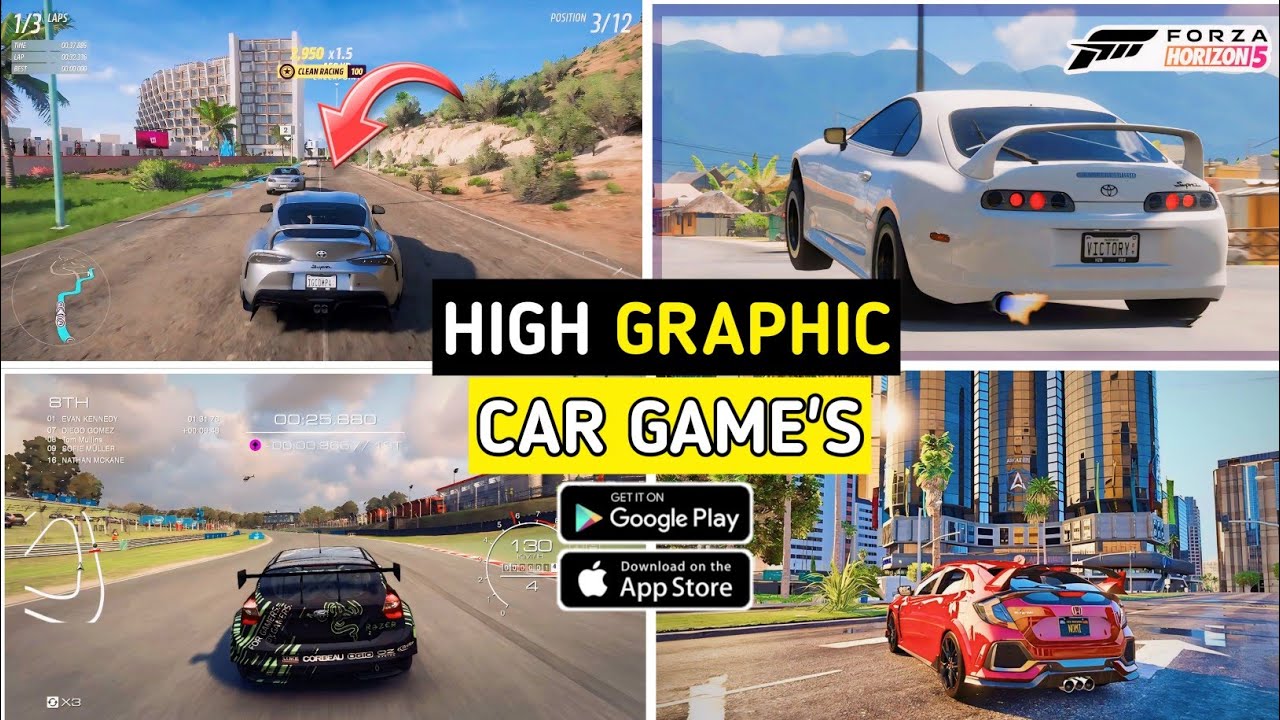 Top 5 High Graphic Car Games Like Forza Horizon| Car Games For Android ...