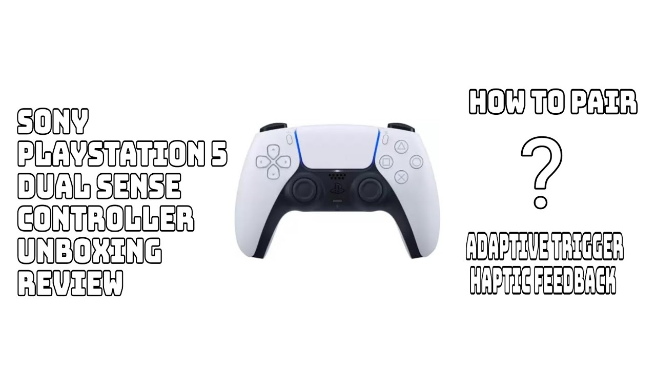 Sony PlayStation5 PS5 DualSense Controller Unboxing Review How to pair ...